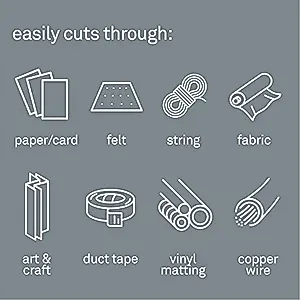 Slice 10545 Ceramic (Large), Rounded Tip Finger-Friendly Edge, Safer Choice, Never Rusts, Lasts 11x Longer Than Metal, Safety Scissors (1 Pack)