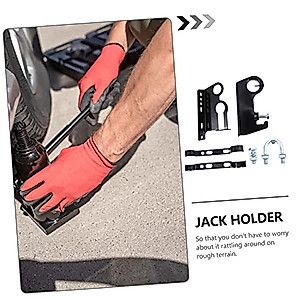 Housoutil 1 Set Jack Mount Car Jacks Car Mount Car Jack Mount Bracket Automobile High Lift Jack Auto Jack Roof Cargo Basket Monkey Climbing Pole Automatic Steel Black Jack Mount Hold