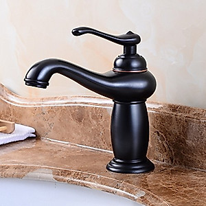 Retro Bathroom Faucet Single Hole One Handle Mixer Tap Bath Lavatory Basin Faucets