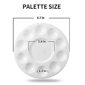 Zalduig Palettes，Paint Tray Palettes, 6 Pack, Paint Palette, Paint Pallet, Paint Tray, Palette, Painting Supplies, Painting Palette, Paint Trays for Kids, Plastic Palette, Paint Pallets for Kids