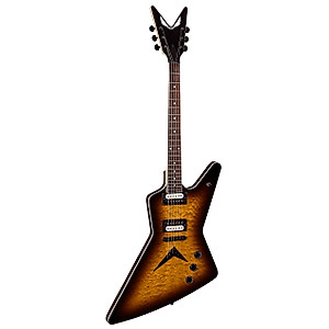Dean Guitars 6 String ZX Quilt Maple Electric Guitar, Trans Brazilia, Right, QM TBZ