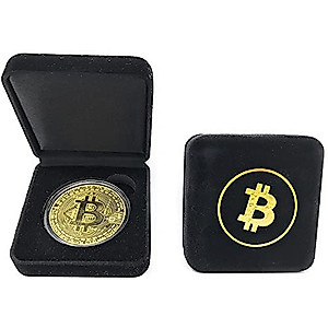 Bitcoin Coin in Luxury Showcase Edition Box: Limited Edition w/Crypto Coin Display Case - Physical Bitcoin - Bitcoin Gifts - Cryptocurrency Coin w/Realistic Details - Desk Home Office Idea