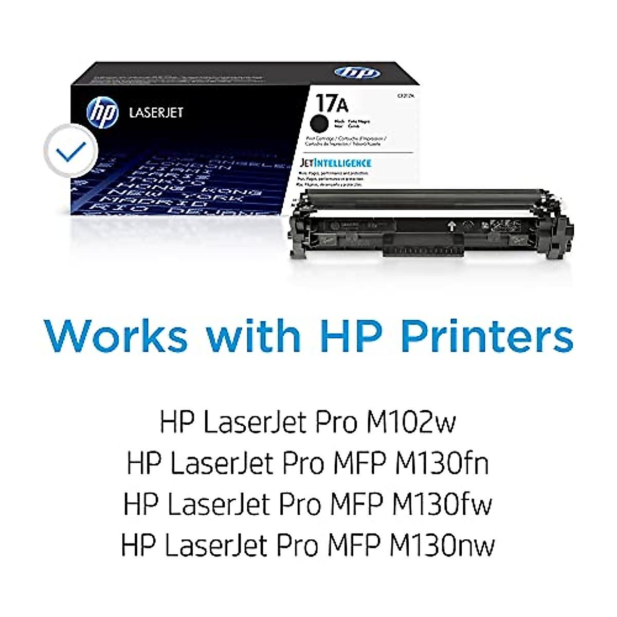 HP 17A Black Toner Cartridge | Works with HP LaserJet Pro M102 Series, HP LaserJet Pro MFP M130 Series | CF217A