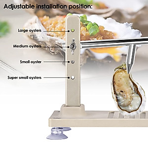 Oyster Opener Set, Oyster Shucking Knife Set with Gloves, Adjustable Oyster Opener Machine Ideal Seafood Tools