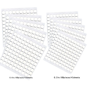 ACFELLE 10 Sheet Foam Round Dots Double-Sided Adhesive 3D Craft Foam Tape for DIY Handmade Crafts,Card Making Or Office Supplies,1000 Pieces,2 Sizes (0.3 inch & 0.4 inch)