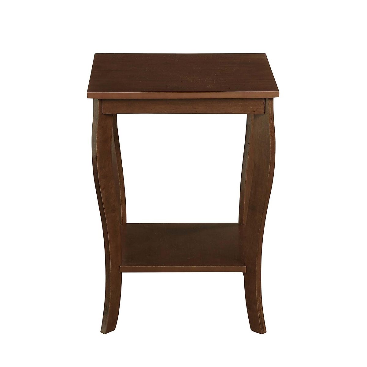 Convenience Concepts American Heritage Square End Table with Shelf, Espresso