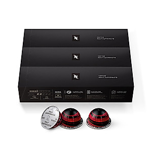 Nespresso Capsules VertuoLine, Half Caffeinato, Mild Roast Coffee, 10 Count (Pack of 3), Brews 7.8oz (VERTUOLINE ONLY)