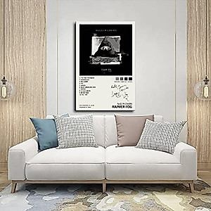 WANMLY Alice Poster In Chains Rainier Fog Music Album Cover Signed Limited Poster Canvas Poster Wall Art Decor Print Picture Paintings for Living Room Bedroom Decoration Unframe:12x18inch(30x45cm)
