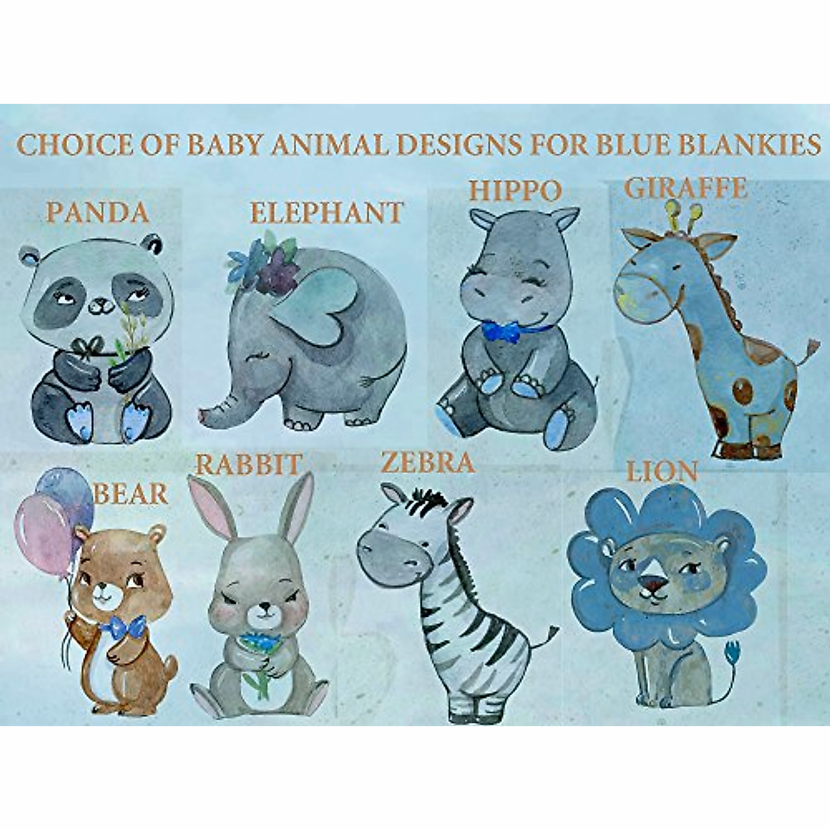 Kids-Pillowcases-By-Stockingfactory Personalized Baby Blankets for Boys (30x40, Blue Micro Plush Fleece Satin Edge Trim) Custom with Baby's Name for Newborn Baby Christening Baptism