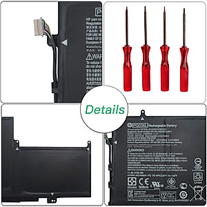 OUSIDE PG03XL 831532-421 Laptop Battery Compatible with HP Spectre X360 15-AP012DX 15-AP011DX 15-AP000NA 15-AP000NX 15-AP001NF 15-AP002NG Series 831532-422 HSTNN-LB7C 831758-005 11.55V 65Wh 5680mAh