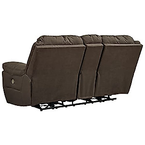 Signature Design by Ashley Next-Gen Gaucho DBL REC PWR Loveseat w/Console, 80"W x 41"D x 43"H, Dark Brown