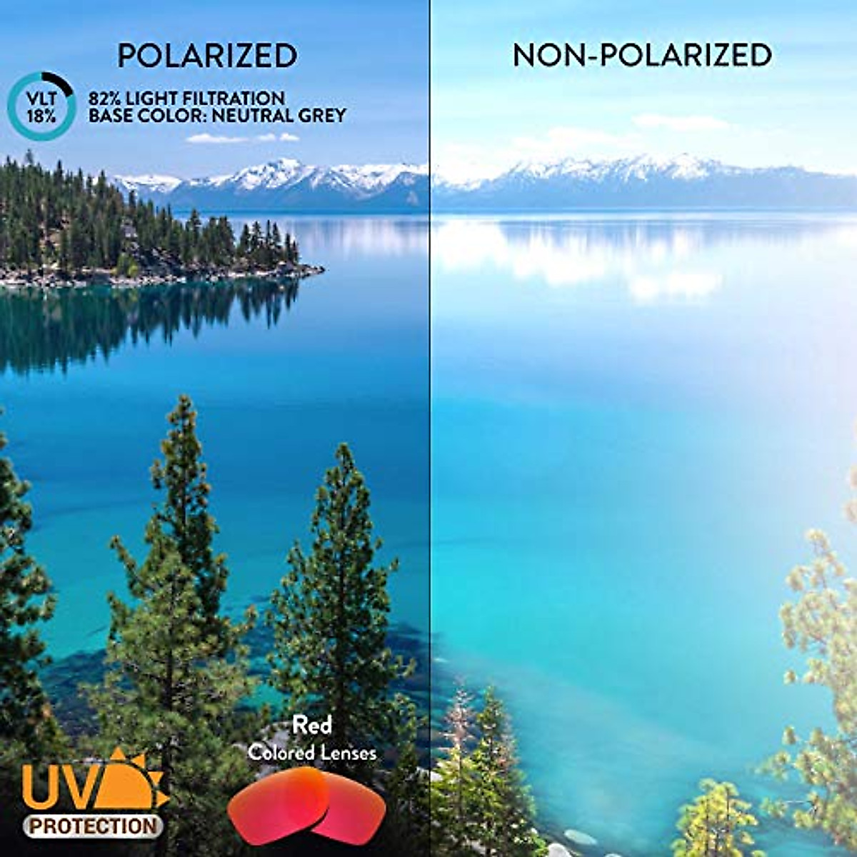 Apex Lenses Non-Polarized Replacement Lenses for Dragon Hype Sunglasses (Red)