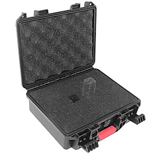 AOOCY Weatherproof/Shockproof IP67 Carrying Hard Case with Customizable Foam for Pistol, GoPro, Camera Accessories, Equipment, Electronics, and Gear, Black - Exterior 11 x 9 x 4 Inches