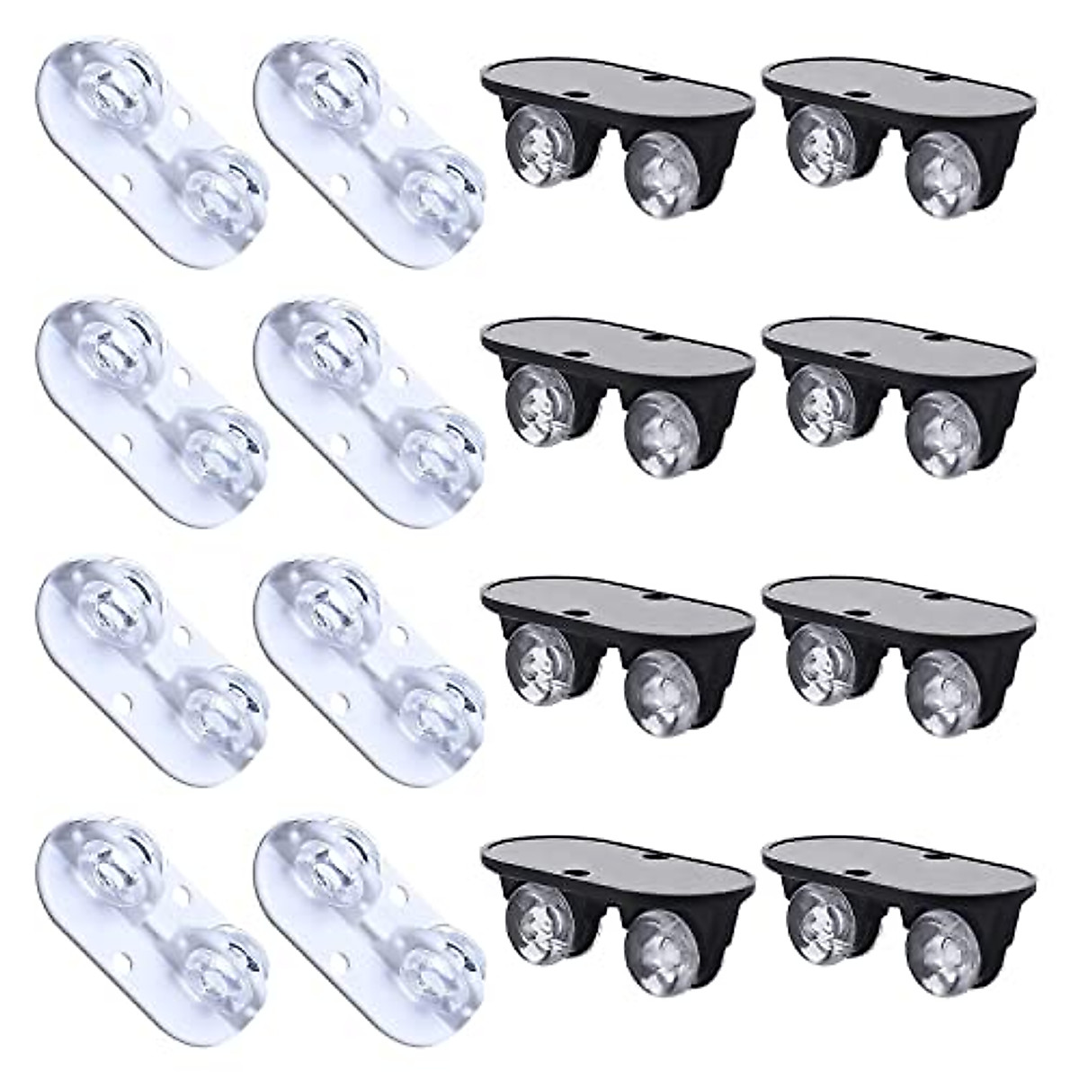 16 Pieces Self-Adhesive casters Mini Small Pulleys Fixed Wheel casters Viscous Pulleys for The Bottom of The Box Storage Box DIY Toy car Storage Box