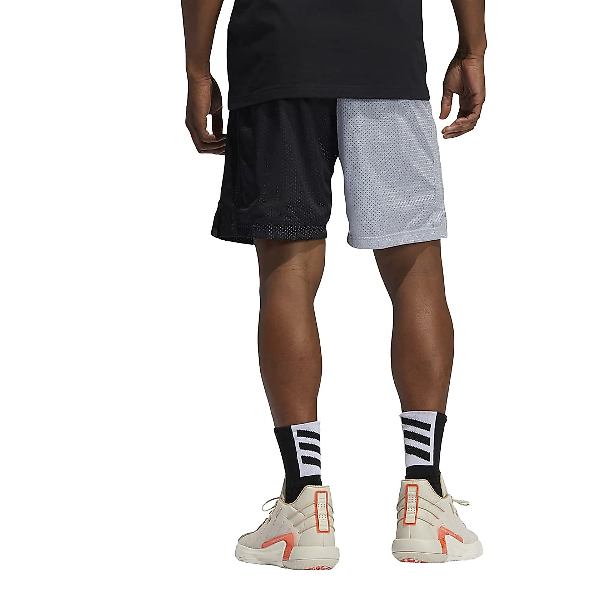 adidas,Mens,Dame Vis Shorts,Halo Silver/Black,Large
