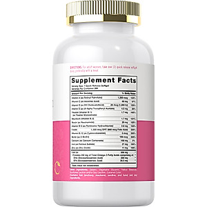 Carlyle Multivitamin for Women with Iron | 200 Softgel Capsules | Nutritional Support Supplement | Non-GMO, Gluten Free