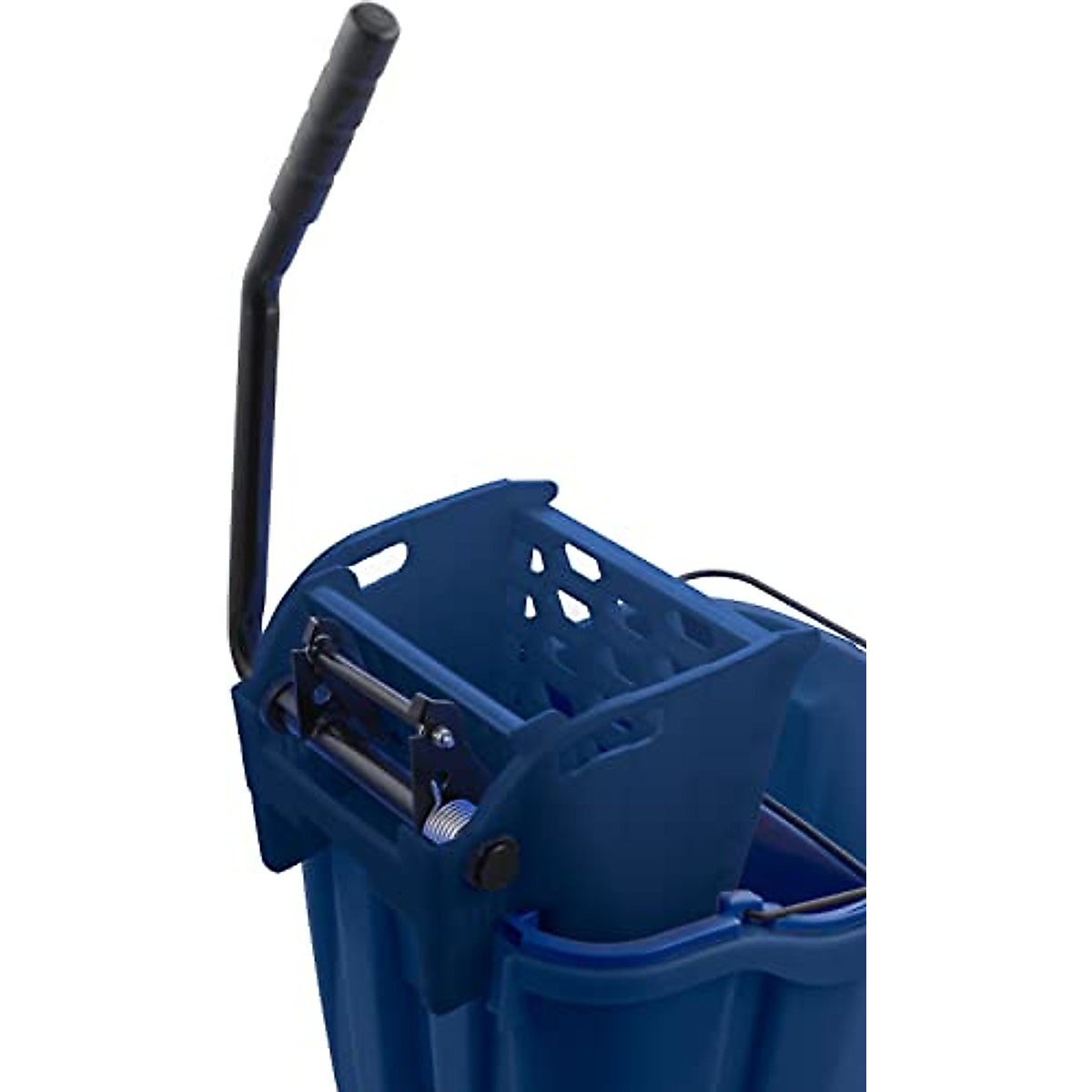 Carlisle FoodService Products Omnifit Mop Bucket with Side Press Wringer and Soiled Water Insert for Floor Cleaning, Kitchens, Restaurants, And Janitorial Use, Polypropylene (Pp), 35 Quarts, Blue