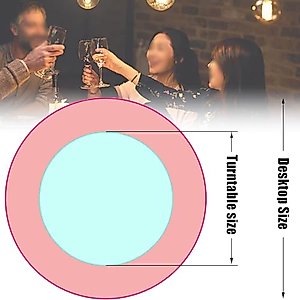 CLSQLXYJZC Dining Table Top Serving Plate, 12mm Thick Round Glass Turntable Lazy Susan, 360° Smooth Rotating Serving Plate, for Large Tabletop Serving Plate (Color : Clear, Size : 80cm (31.5inch))