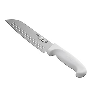 7 Santoku Knife White Handle, Choice Knives Kitchen High Carbon 7 Inch Santuko Stainless Steel Dishwasher Safe Perfect For Cutting, Slicing, Dicing, Mincing, Or Chopping Asian knives