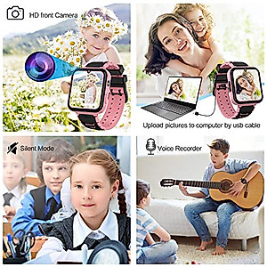 AWEHIRU Kids Smart Watch - Smart Watch for Boys Girls with 16 Games Camera MP3 Music SOS Alarm Clock Flashlight Kids Phone Watch 3-12 Years Old Students Gifts
