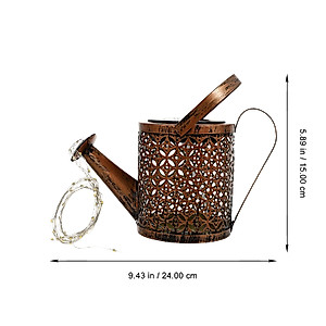 OSALADI Solar Watering Can Lights Outdoor Firefly Bunch Lights Waterfall Fairy Lights Garden Art Lamp with Stake for Home Garden Yard Lawn