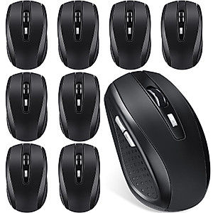 Macarrie 12 Pack Wireless Mouse for Laptop 1200dpi Wireless Computer Mouse with 6 Buttons Wireless Mouse Bulk Included Wireless USB Receiver Compatible Wireless Mouse for Windows, Pc, Computer