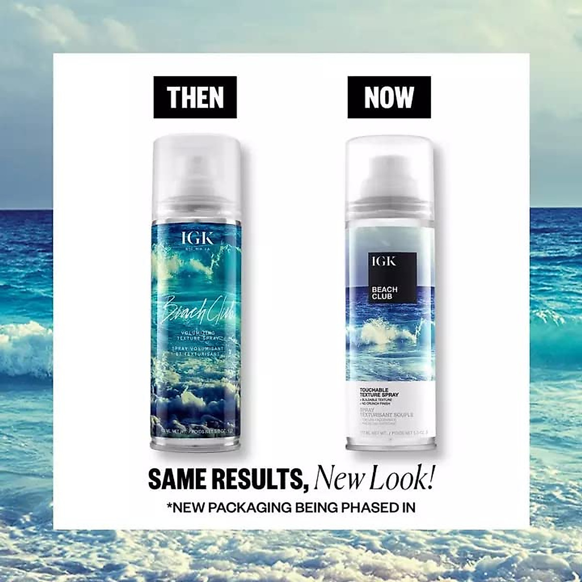 IGK BEACH CLUB Volumizing Texture Spray for Wavy, Curly, Dry Hair | Vegan, Cruelty-Free | 5 Oz