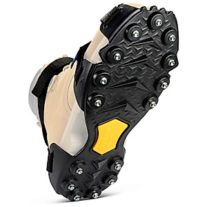 STABILicers Maxx 2 Heavy-Duty Traction Cleats for Job Safety in Ice and Snow, X-Large (1 Pair), Black