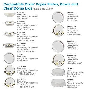 Dixie Ultra 12 oz. Heavy-Weight Paper Bowls by GP PRO (Georgia-Pacific), Pathways, SXB12WS (CASE), 500 Count (125 Bowls Per Pack, 4 Packs Per Case)