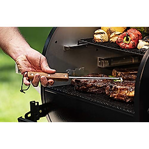 Traeger Pellet Grills BAC533 BBQ Pig Tail Accessory, Silver with Brown