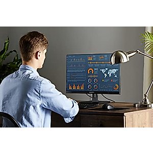 Amazon Basics - 27 Inch IPS Monitor 75 Hz Powered with AOC Technology FHD 1080P HDMI, Display Port and VGA Input VESA Compatible Built-in Speakers for Office and Home, Black