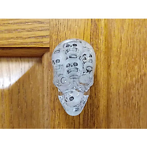 Glow in the Dark Skull Cabinet Knobs Gothic Halloween Metal Rock Witchy Handles Drawer Occult Grunge Skeleton Spooky Pirate Halloween Pulls