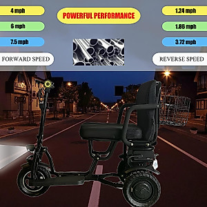 Folding Mobility Electric Scooter 48v 700w Dual Motor Lithium Battery 42 * 22 * 33(Inch) (Black)…