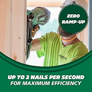 Metabo HPT Cordless 18V MultiVolt™ Framing Nailer Kit | 21 Degree Magazine | Round Head Nails from 2-Inch up to 3-1/2-Inch | 1-18V 4.0Ah Li-Ion Battery w/Fuel Gauge | NR1890DRST