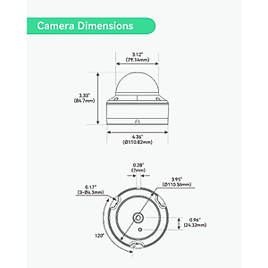 LINOVISION HD1080P HDMI Security Camera with HDMI or VGA Output, Display HD Video Directly on TV or HDMI Monitor Without Delay, HDTVI Loopout for Continuous Recording in DVR, 2.8mm Fixed Lens