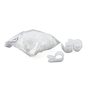 CURT 59828 3/8-Inch Convoluted Slit Loom Wire Protection Tube Clamps, 25-Pack