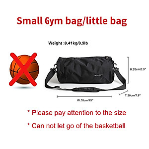 Sports Gym Bag for Men and Women Workout Bags Mens Gym Bag Black Small