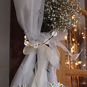 2pcs Crystal Curtain Rope Tie Rope Curtain Tieback Drapery Holdback Rope Curtain Holdback Home Curtain Fixing Strap Curtain Binding Strap Crystal Curtain Holder Retro Curtain Rope