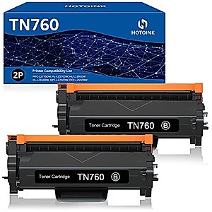 TN760 Toner Cartridge Replacement Compatible for Brother TN760 TN-760 TN 760 730 TN-730 for MFC-L2710DW HL-L2370DW HL-L2395DW HL-L2350DW MFC-L2750DW DCP-L2550DW Printer (Black, 2-Pack)