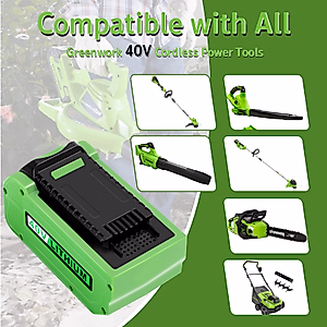 MAFACBAC 29472 for Greenworks 40V Battery: 40 Volt 6.0Ah 29462 2901319 25302 24322 Lithium Battery Replacement for Greenworks G-MAX 40V Lawn Mower Tools