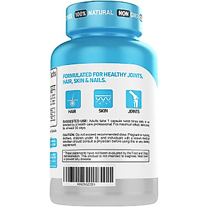 Multi Collagen Complex (Types 1 2 3 5 and 10) | Hydrolyzed Collagen Peptides | Collagen for Women & Men | Hair, Skin, Nails, Joint Support (with Turmeric) | 90 Capsules