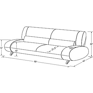 Zuri Furniture Modern Aspen Brown Microfiber Leather Sofa