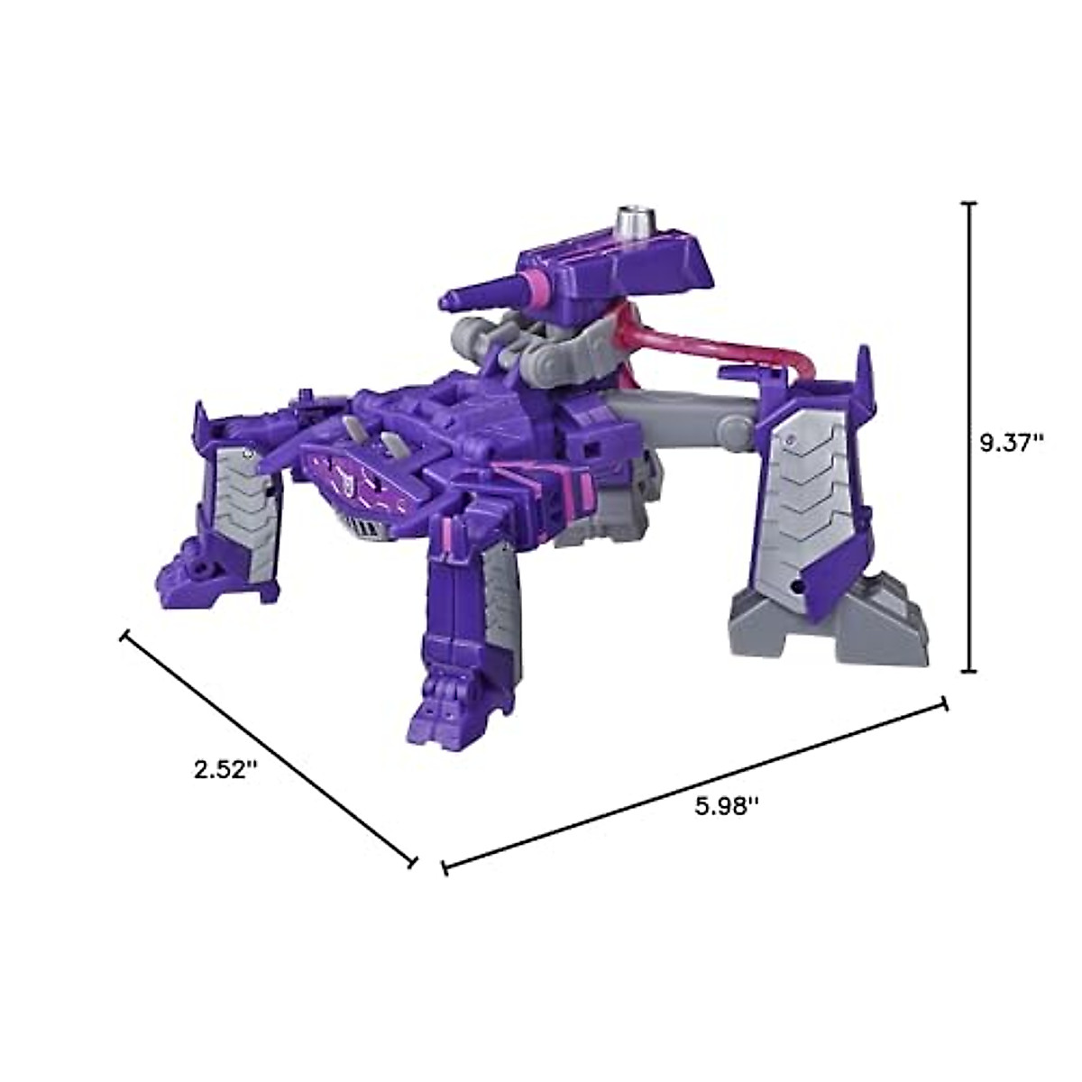 Transformers Toys Cyberverse Deluxe Class Shockwave Action Figure, Shock Blast Attack Move and Build-A-Figure Piece, for Kids Ages 6 and Up, 5-inch