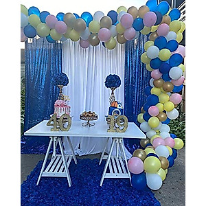 Navy Blue Sequin Backdrop 2 Panels 2ftx8ft Glitter Backdrop Curtains Birthday Party Decoration Photography Backgrounds Fabric Backdrop