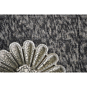 Furnish my Place Modern Indoor/Outdoor Commercial Gray Rug, Modern Area Rug, Baby Nursery Mat, Pet-Friendly Carpet for Living Room, Playroom, Made in USA, 3' Hexagon - Set of 3