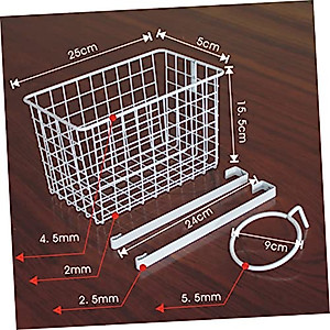 Zerodeko Hanging Storage Basket Hair Dryer Rack Storage Rack Hair Dryer Storage Rack Multi-functional Rack Hanging Storage Rack Hair Dryer Holder Shelf Multifunction White Bracket