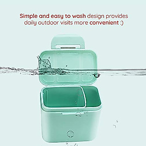 Portable Baby Formula Dispenser Container for Travel Outdoor Milky Bottle (Mint, Small (150g))