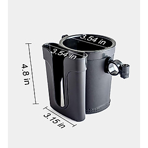 Yoyoapple Bike Cup Holder Handlebar with Cell Phone Keys Holder Bicycle Drink Beer Holder Black