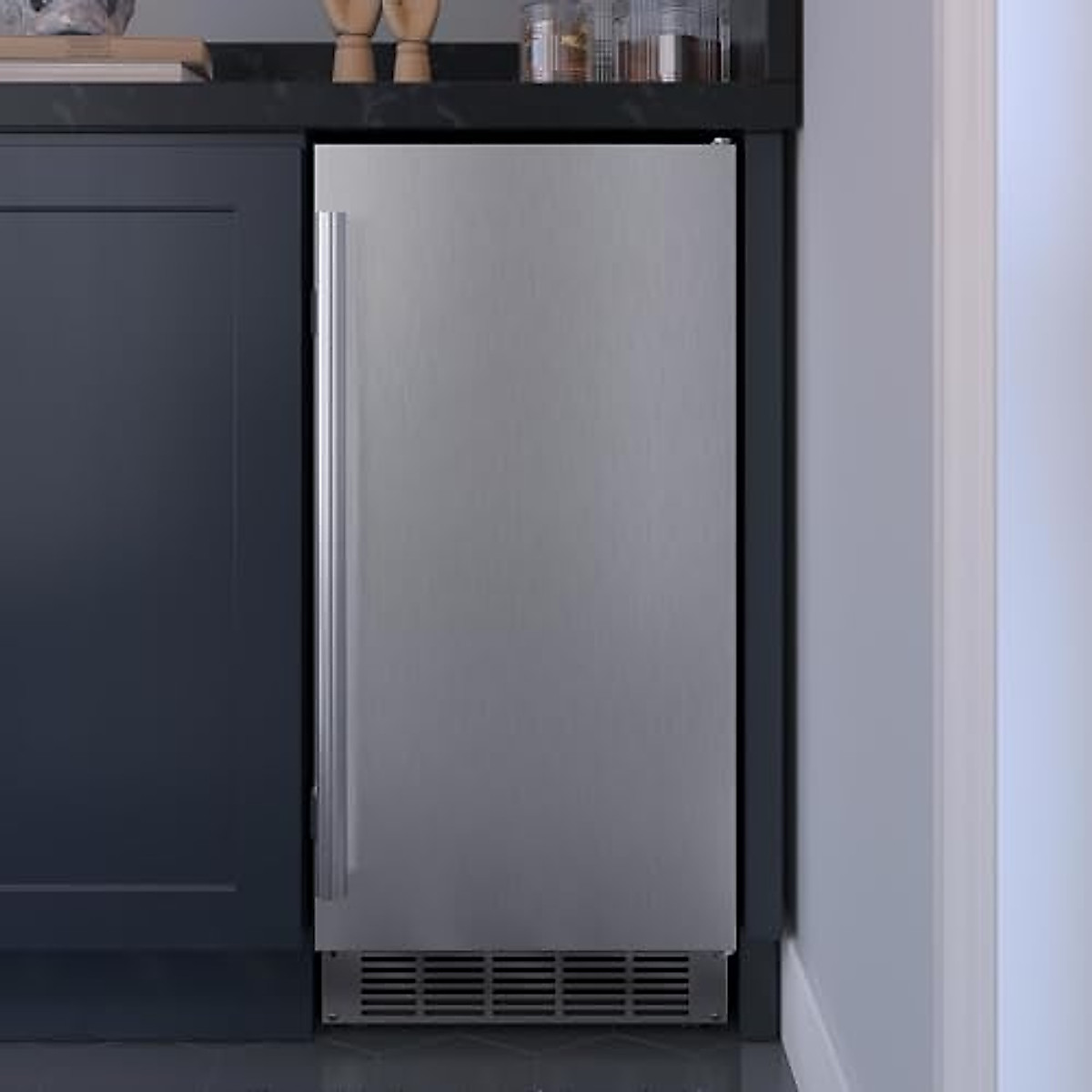 EdgeStar IB250WH 15 Inch Wide 20 Lb. Built-In Ice Maker with 25 Lbs. Daily Ice Production - No Drain Required