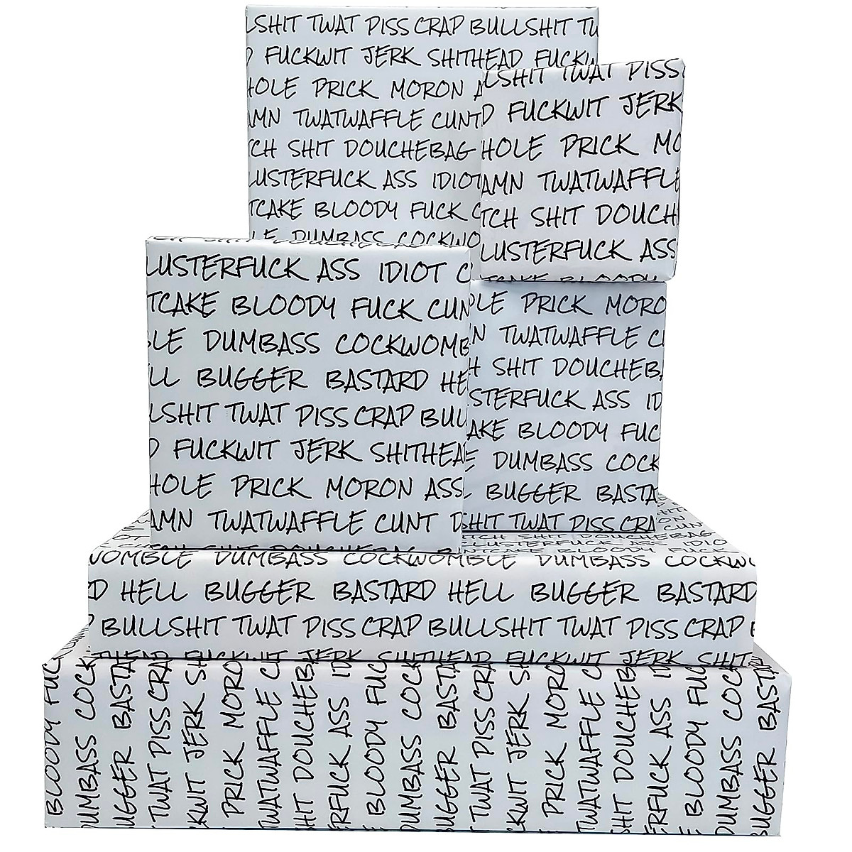 Dtiafu Rude Wrapping Paper for Women Men Adult - 6 Sheets Funny Gift Wrap for Holiday Birthday Wedding - 20 x 28 Inch Per Sheet Not Rolled